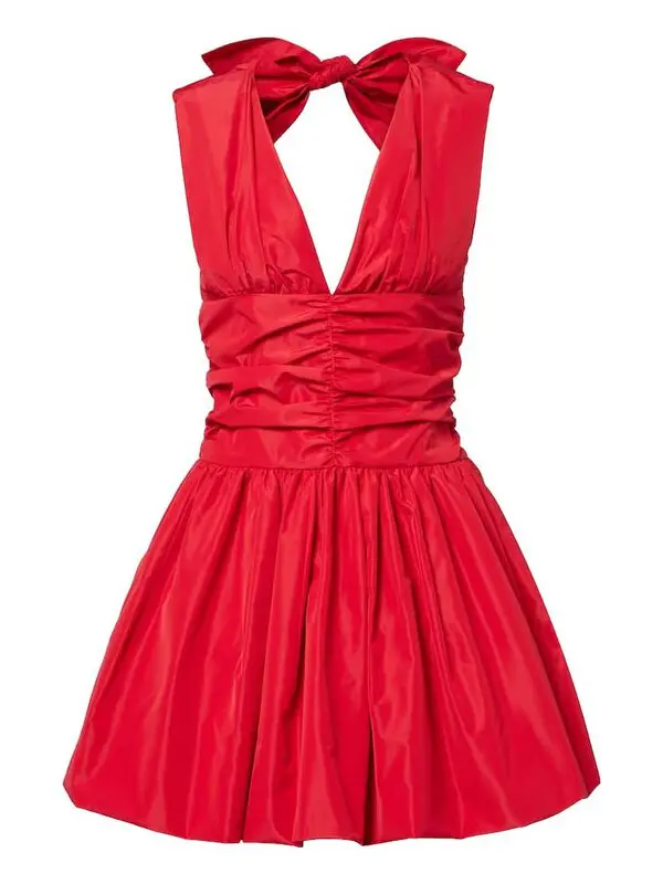 Patou Faille Balloon Mini Dress - Red