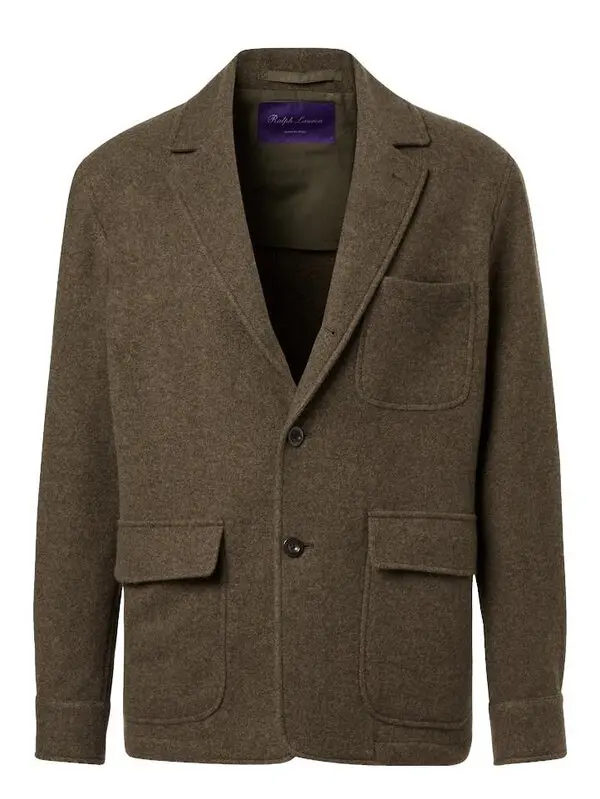 Ralph Lauren Cashmere And Wool Twill Coat - Green