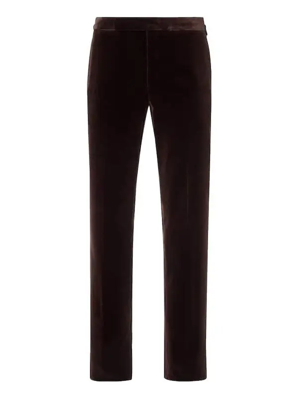 Ralph Lauren Purple Label Gregory Cotton Velvet Suit Trousers - Brown