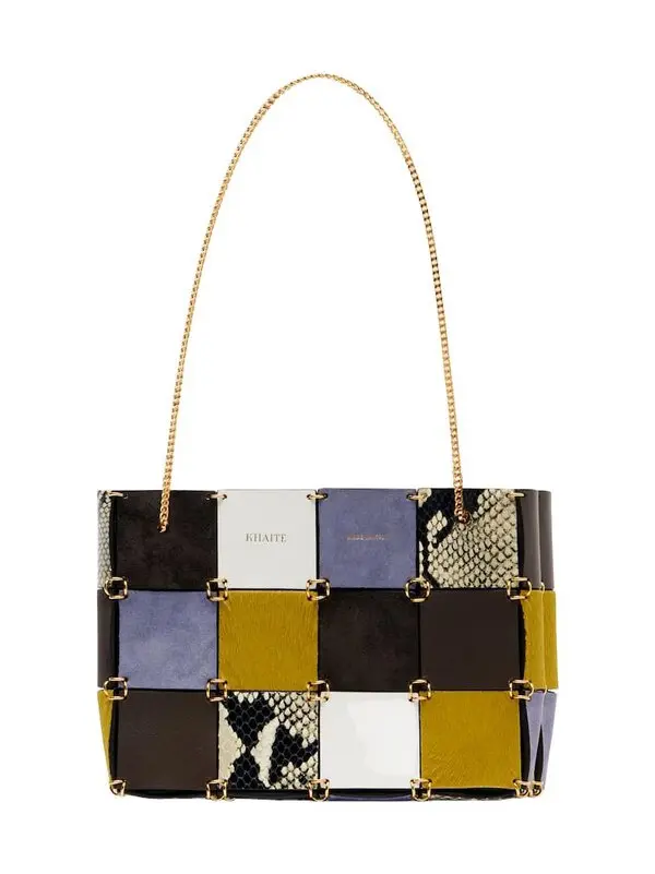 Khaite Emma Small Patchwork Leather Tote Bag - Multicoloured