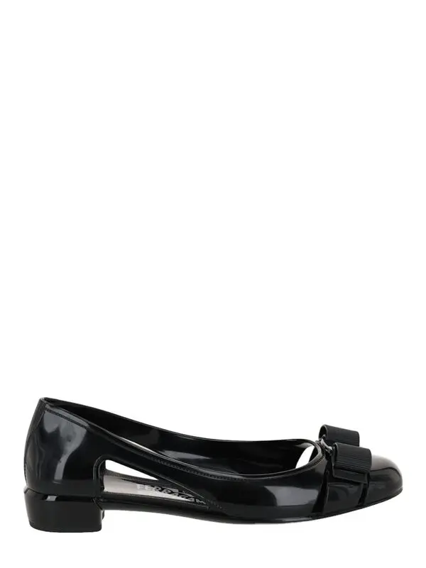 FERRAGAMO Jelly Patent Leather Pumps - Black