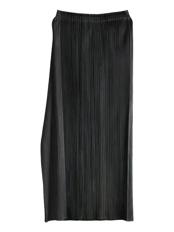 Issey Miyake Pointe Pleated Panelled Midi Skirt - Black