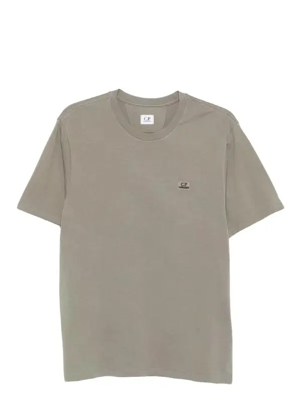 C.P. COMPANY Logo-patch Cotton T-shirt - Grey
