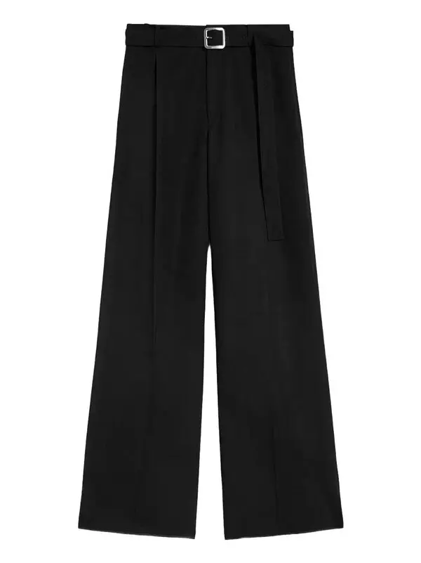 JIL SANDER Wool Trousers - Black