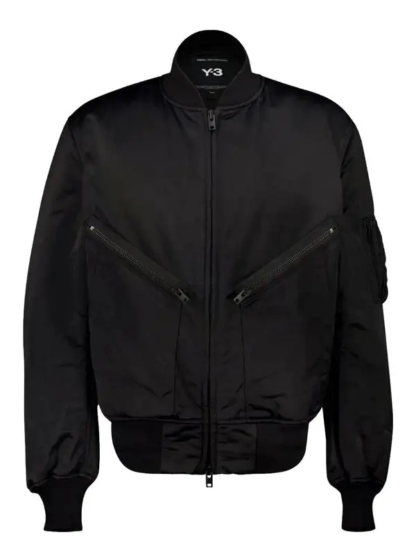Y3 Zipped-pocket Bomber Jacket - Black