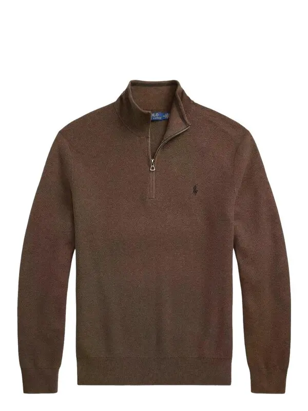 Ralph Lauren Quarter-zip Pullover Sweater - Brown