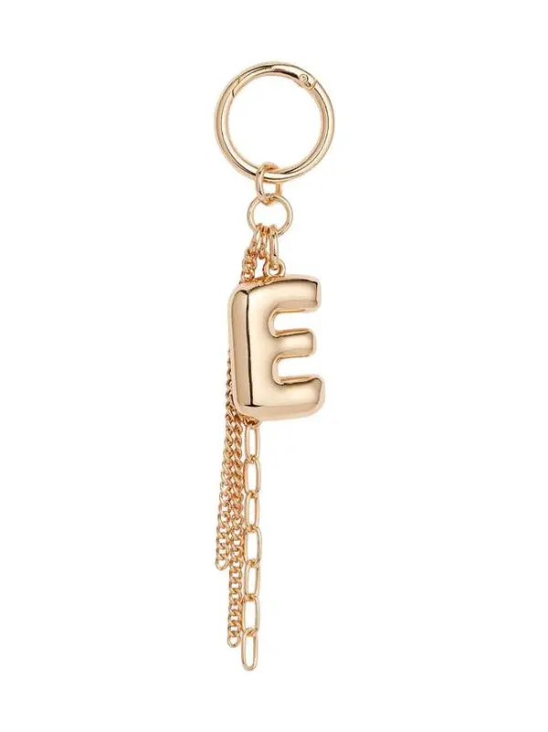 Chelsea28 Bubble Letter Bag Charm - E- Gold