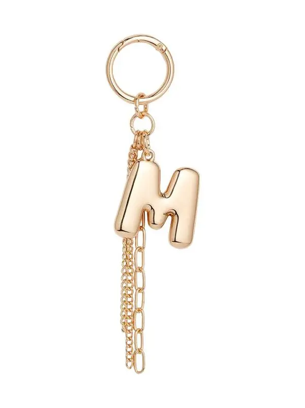 Chelsea28 Bubble Letter Bag Charm - M- Gold