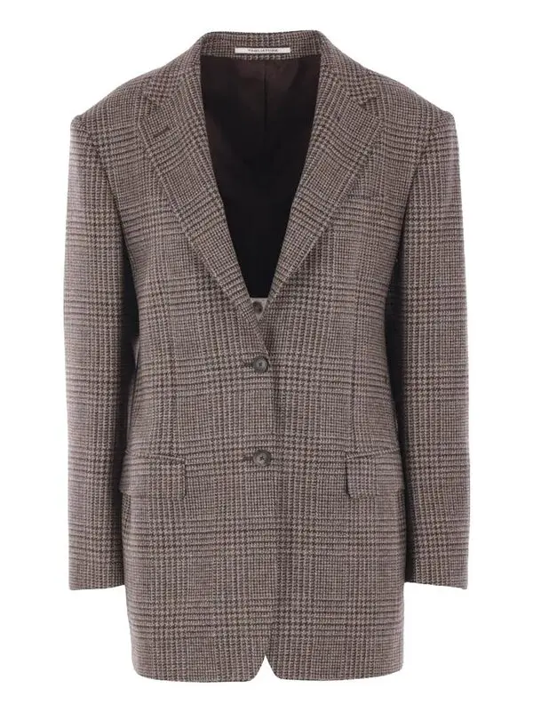 Tagliatore Single-breasted Prince Of Wales Check Jacket - Brown