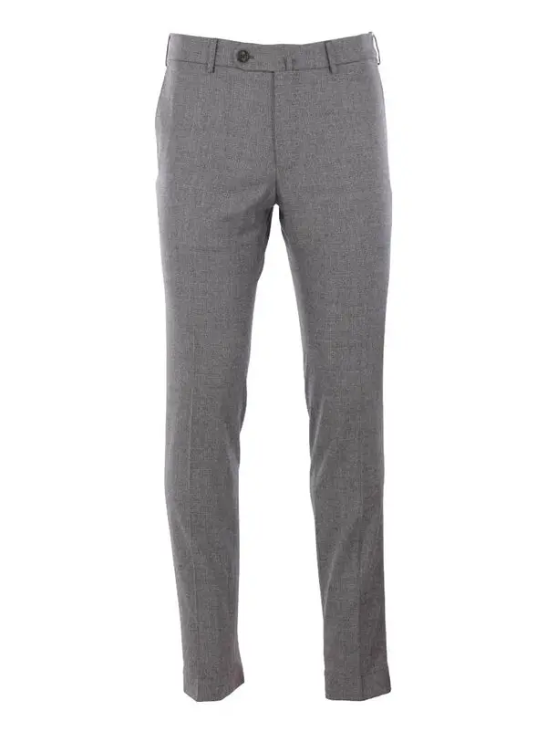 Incotex Slim-fit Wool Micro Check Trousers - Medium Gray