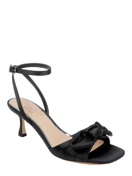 Badgley Mischka Emeli Ankle Strap Sandal - Black Satin