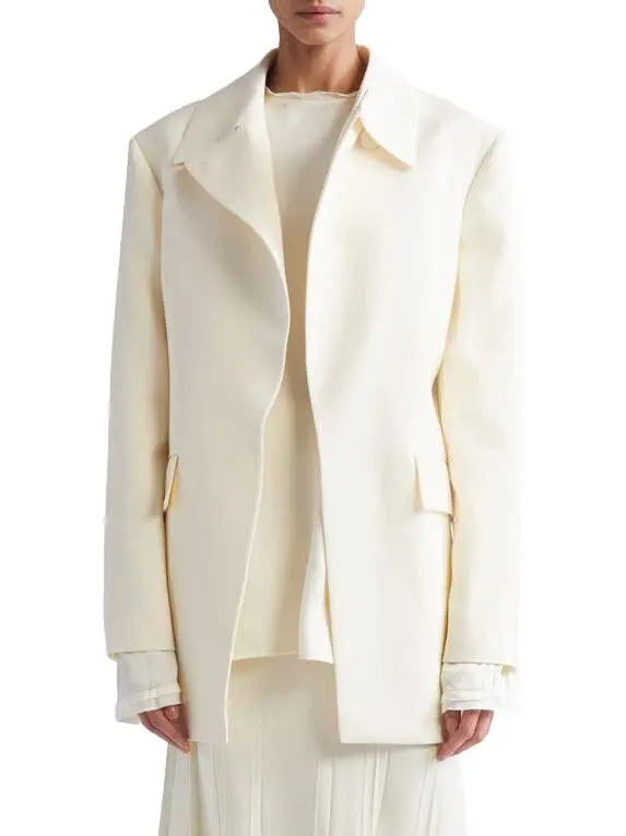 JIL SANDER Darted Tailored Jacket - Chalk