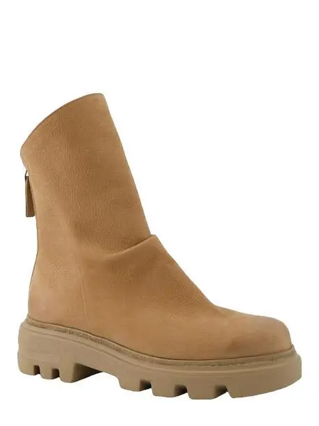 Paul Green Crosby Lug Sole Bootie - Tan Grained Nubuck