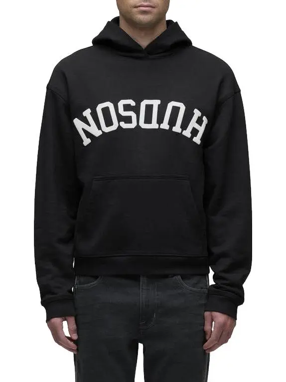 Hudson Jeans Classic Flipped Logo Hoodie - Black