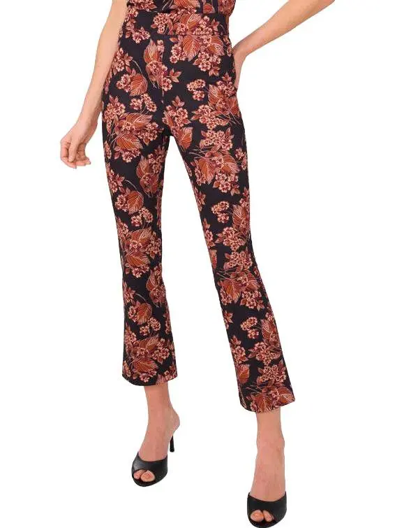 Ted Baker London Floral Flare-leg Ponte Pants - Leather Brown