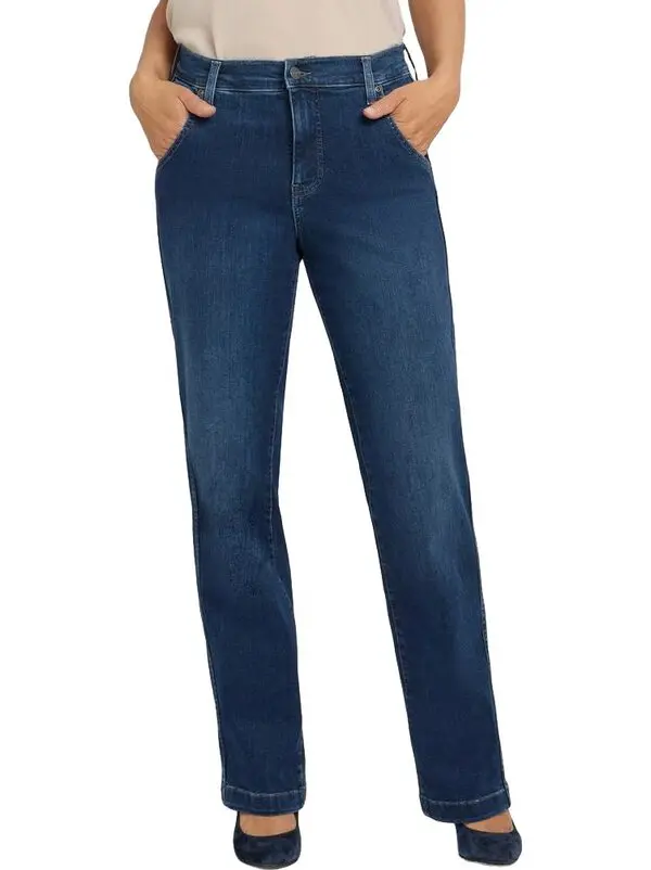 NYDJ Brooke High-waist Straight Leg Jeans - Louvre Sapphire