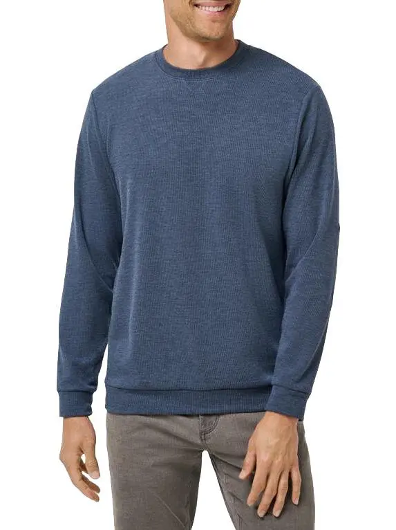 Travis Mathew Cloud Long Sleeve T-shirt - Heather Navy