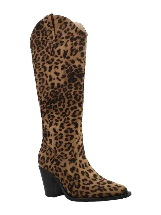 Mia Western Boot - Leopard Print