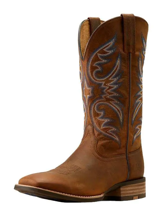 Ariat Wide Square Toe Western Boots - Weathered Chestnut