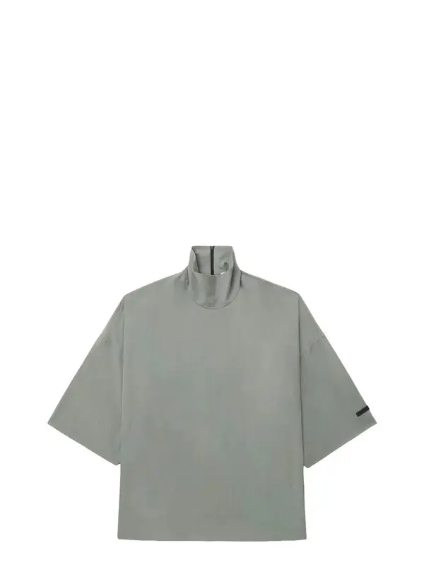 Fear Of God High-neck Short-sleeve T-shirt - Grey