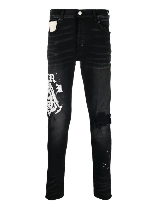 Amiri X Wes Lang Reaper Logo Jean - Black