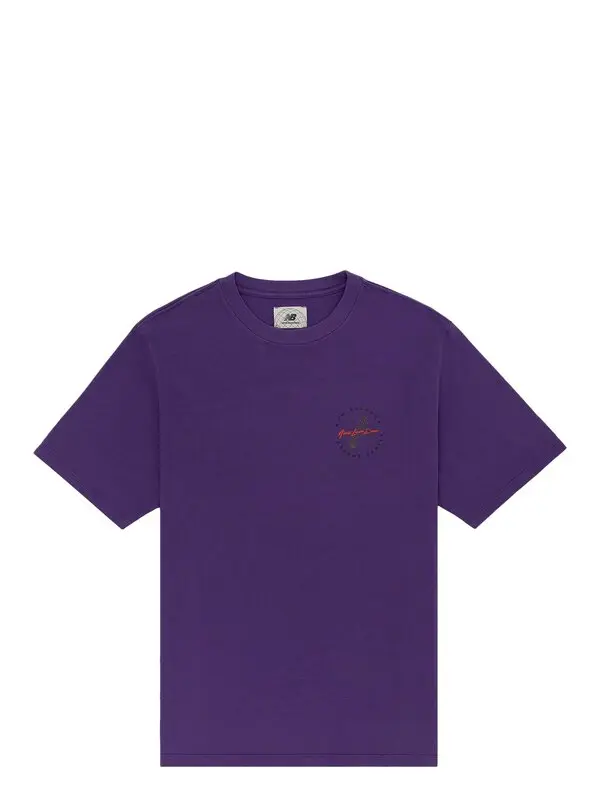 Aimé Leon Dore X New Balance Garment Dyed Logo Tee - Purple