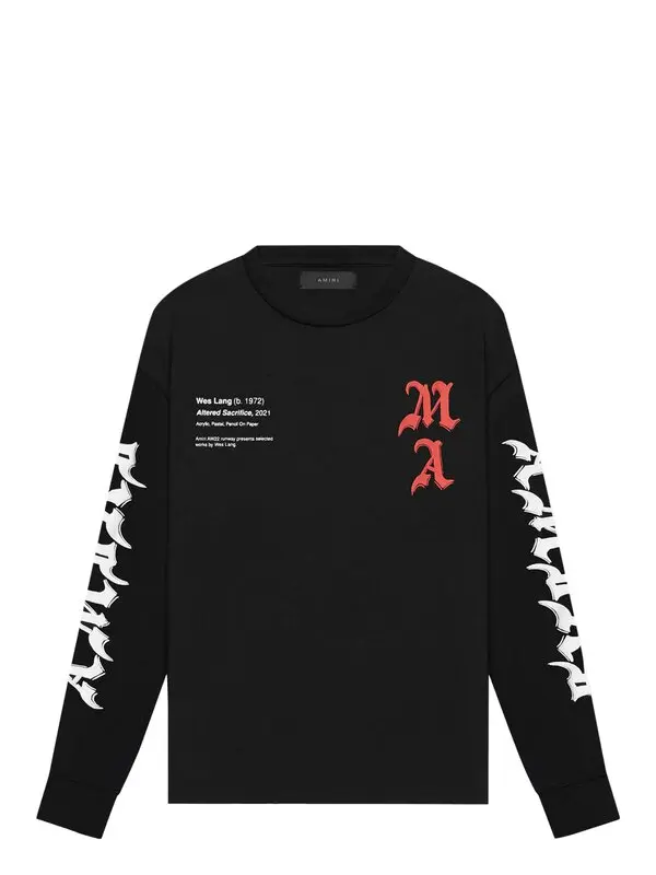 Amiri X Wes Lang Solar Kings Long-sleeve Tee - Black