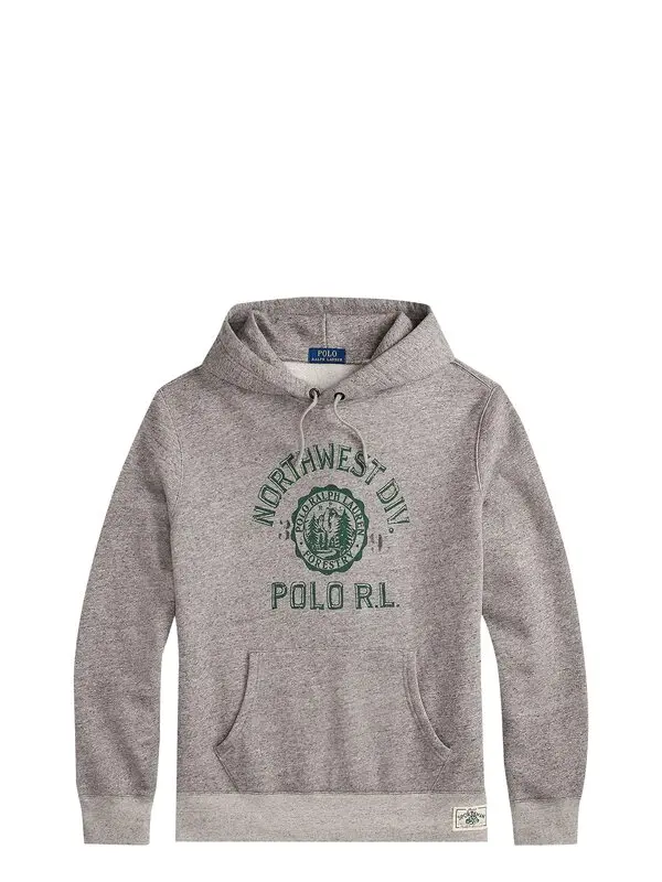Polo Ralph Lauren Northwest Print Fleece Hoodie - Grey