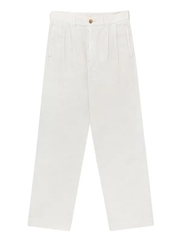 Aimé Leon Dore Garment Dyed Double Pleated Pant - White
