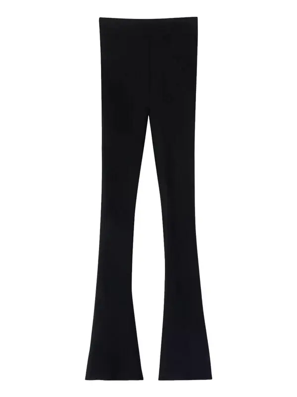 Ermanno Scervino Ribbed Flare Leggings - Black