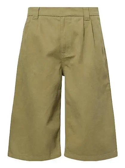 RASSVET Pleat-front Twill-cotton Long Shorts - Green