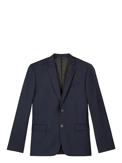 The Kooples Notch-lapel Slim-fit Wool Blazer - Navy