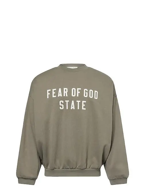Fear Of God Relaxed-fit Cotton-blend Sweatshirt - Moss