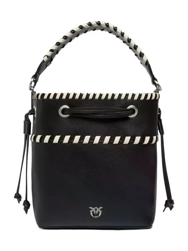Pinko Braided-trim Bucket Bag - Black
