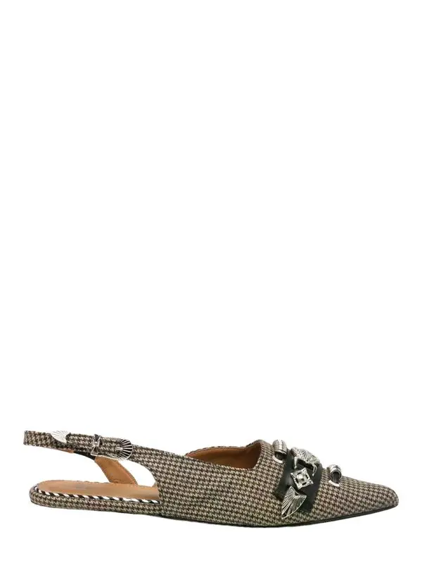 Toga Buckle-embellished Flat Pumps - Brown