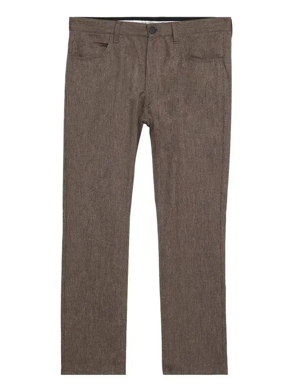 Emporio Armani Wool And Cotton Melange Five-pocket Pants - Beige