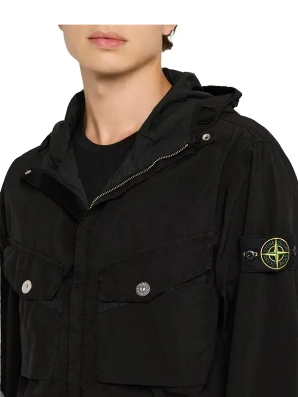 Stone Island Lightweight Water Resistant Parka - Black