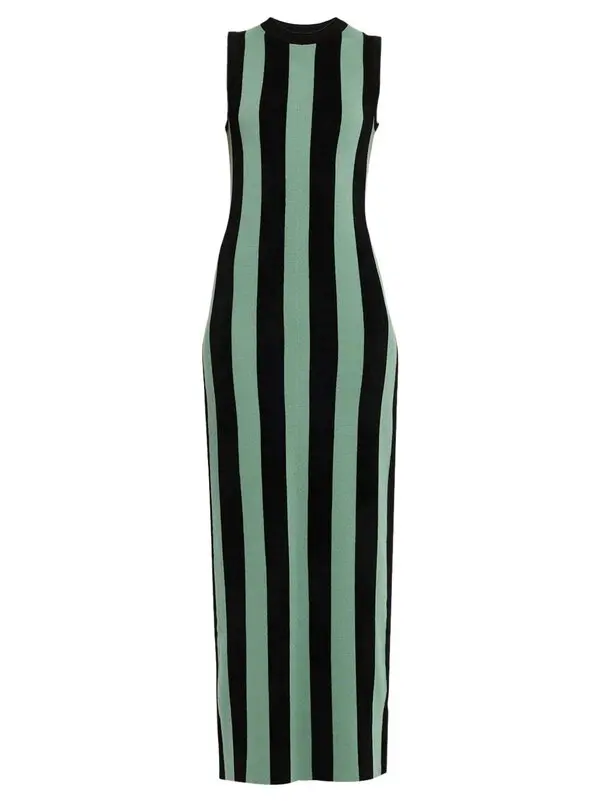 ZANKOV Jeanne Strapless Striped Maxi Dress - Grnblk