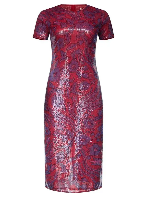 Diane Von Furstenberg X Henry Zankov Amelie Floral-print Sequin Midi Dress - Bali Flora
