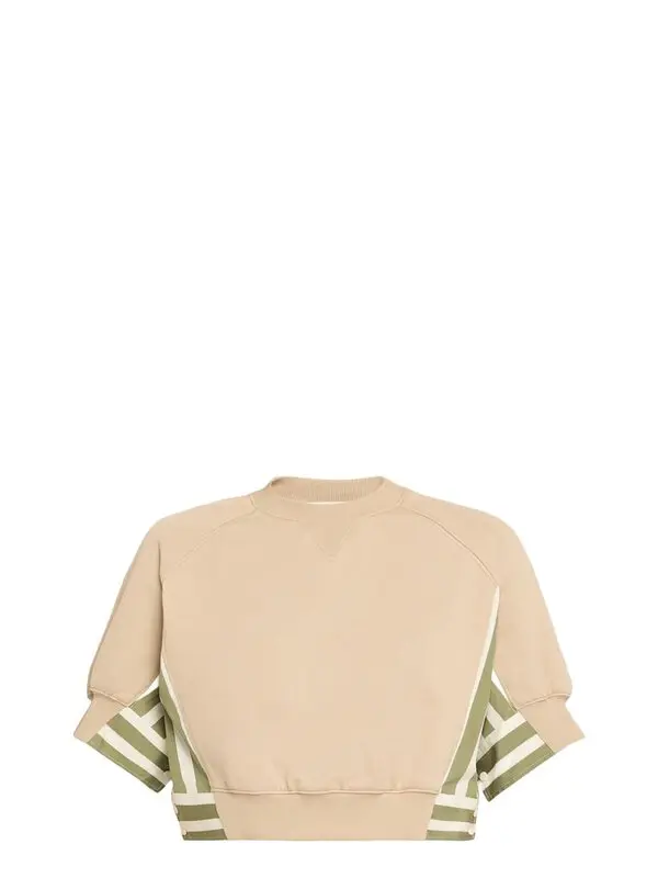3.1 Phillip Lim Cropped Combo Sweatshirt - Concrete