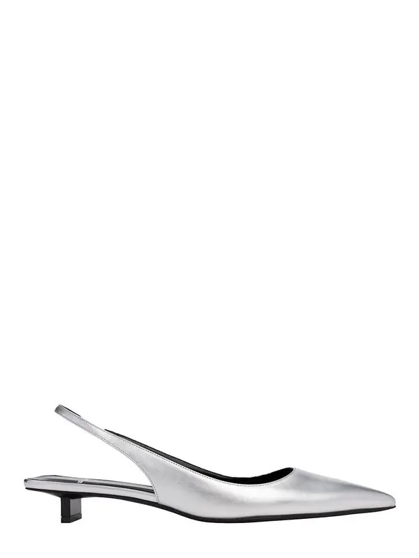 Pierre Hardy Stella Metallic Slingback Pumps - Silver