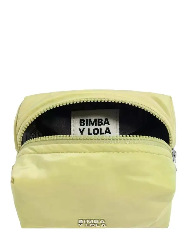 Bimba Y Lola Small Logo-plaque Make-up Bag - Yellow