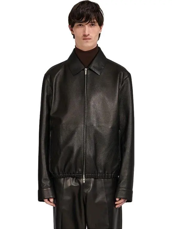 FERRAGAMO Deerskin Blouson - Black