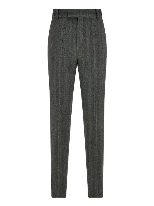 FERRAGAMO Tailored Stretch Wool Trousers - Red