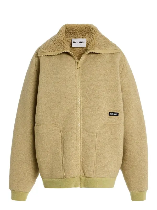 Miu Miu Sherpa Jacket - Yellow