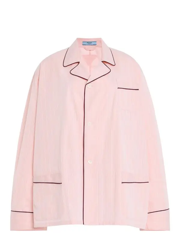 Prada Jacquard Cotton Pajama Top - Pink