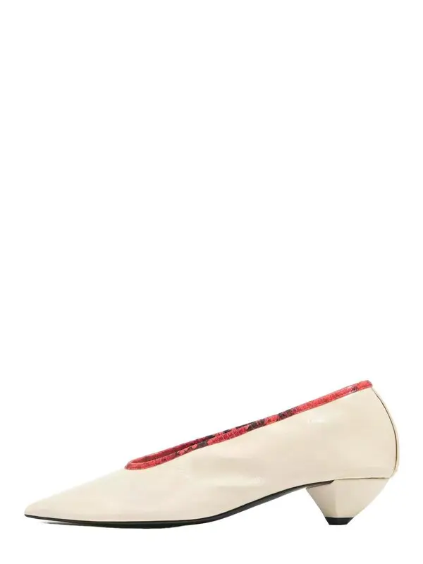 Bimba Y Lola Pointed-toe Cone-heel Pumps - Neutrals