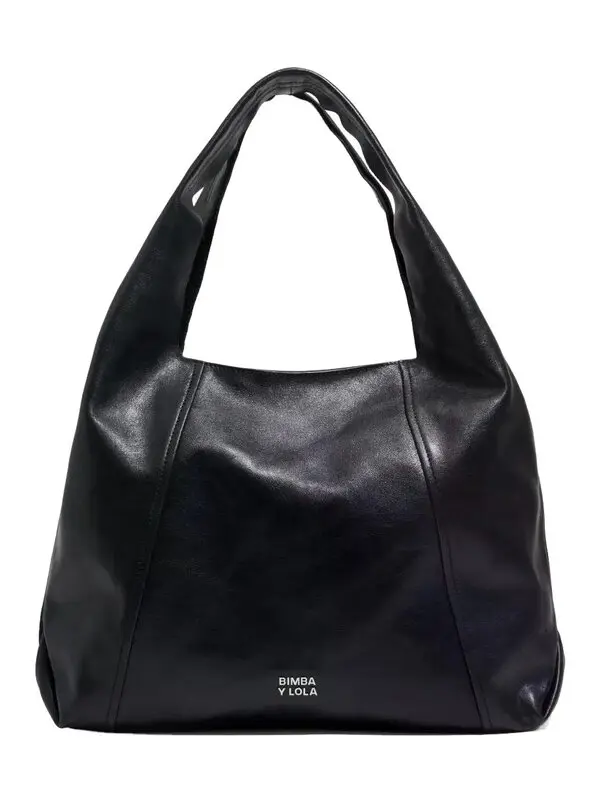 Bimba Y Lola Large Leather Tote Bag - Black