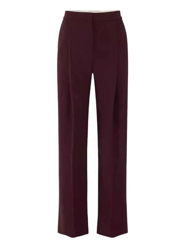 Elisabetta Franchi Pleated Straight-leg Trousers - Red