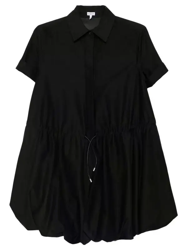 Loewe Drawstring Balloon Mini Dress - Black